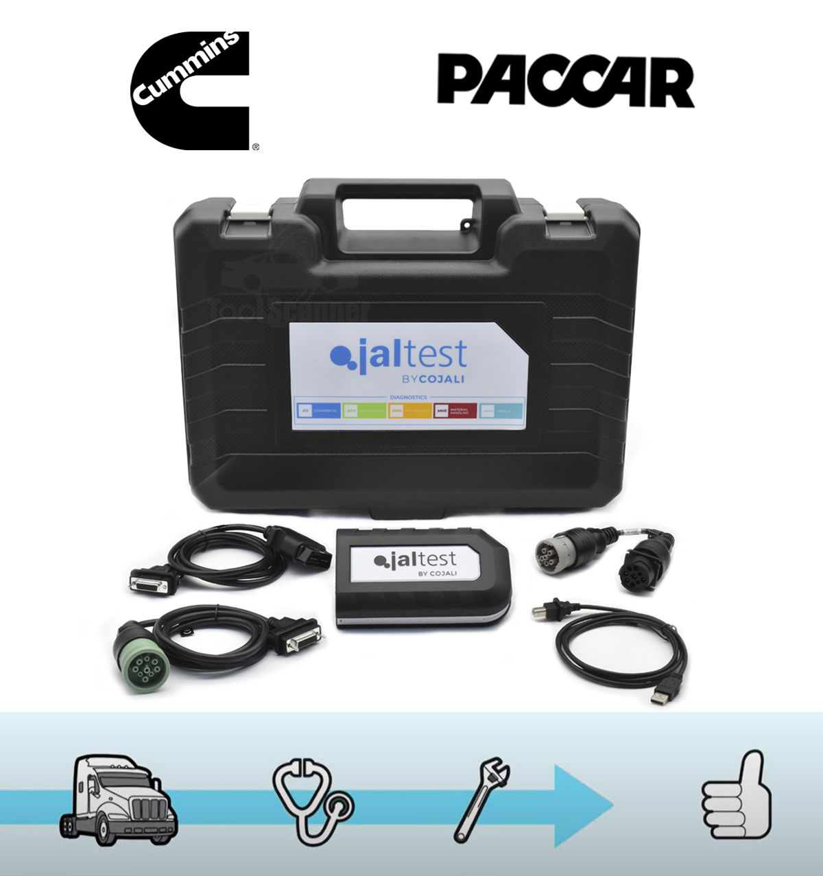 1 Escáner Jaltest V9 Motores Paccar Y Cummins Diagramas Blue – ToolScanner